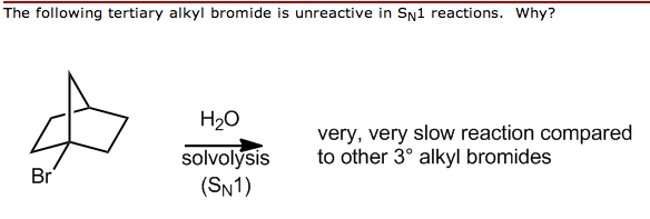 Solved The following tertiary alkyl bromide is uncreative in | Chegg.com