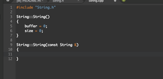 Solved x [M] README mi String-h String cpp 1 #ifndef STRING | Chegg.com