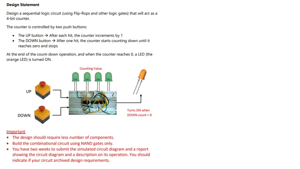 Solved Design Statement Design A Sequential Logic Circuit