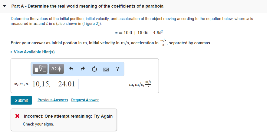 Solved Part A-Determine the real world meaning of the | Chegg.com