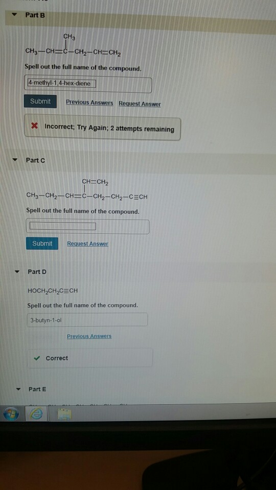 Solved Part B CH3 Spell out the full name of the compound | Chegg.com