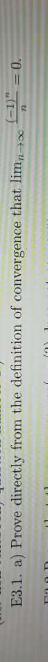 Solved E3.1. a) Prove directly from the definition of | Chegg.com