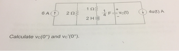 Solved Calculate vc(0^+) and vc'(0^+). | Chegg.com