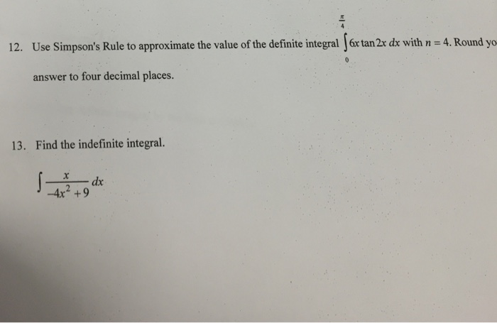 Solved Use Simpson's Rule to approximate the value of the | Chegg.com