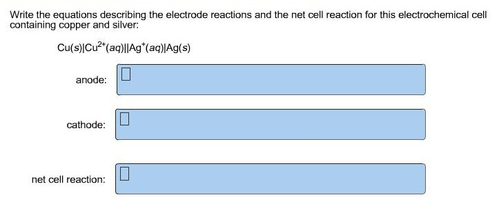 Solved Write the equations describing the electrode | Chegg.com