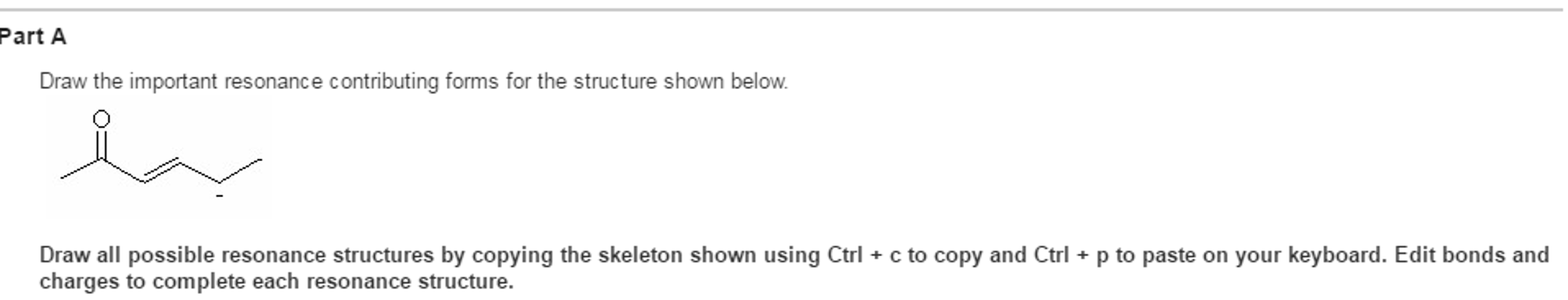 Solved Draw the important resonance contributing forms for | Chegg.com