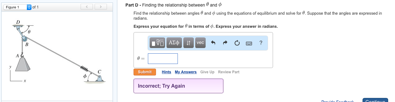 Solved Part D Finding The Relationship Between Theta And Chegg