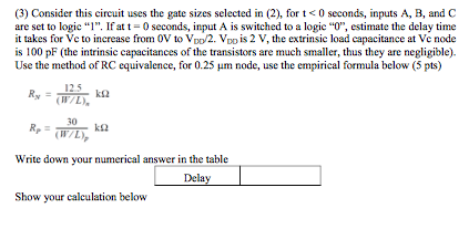 Solved 2. Transistor gate sizing (30 pts) Consider the CMOS | Chegg.com