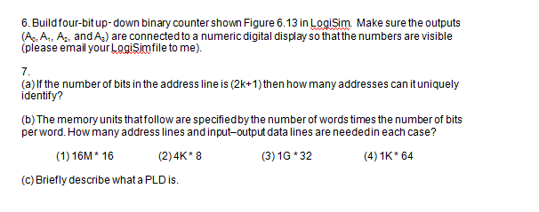 Solved Build four-bit up- down binary counter shown Figure | Chegg.com