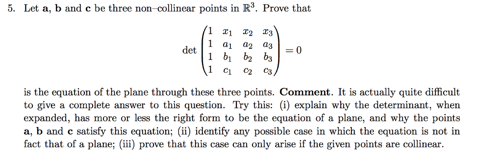 Solved 5. Let a, b and c be three non-collinear points in | Chegg.com