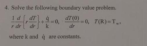 Solved Solve the following boundary value problem. 1/r | Chegg.com