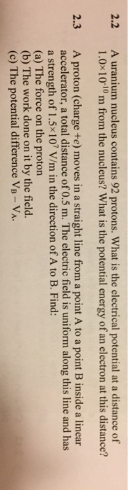 Solved A uranium nucleus contains 92 protons. What is the | Chegg.com