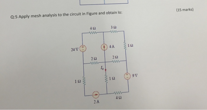 Solved Apply mesh analysis to the circuit in Figure and | Chegg.com