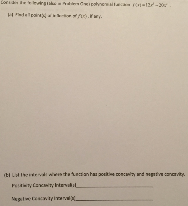 Solved Consider the following (also in Problem One) | Chegg.com