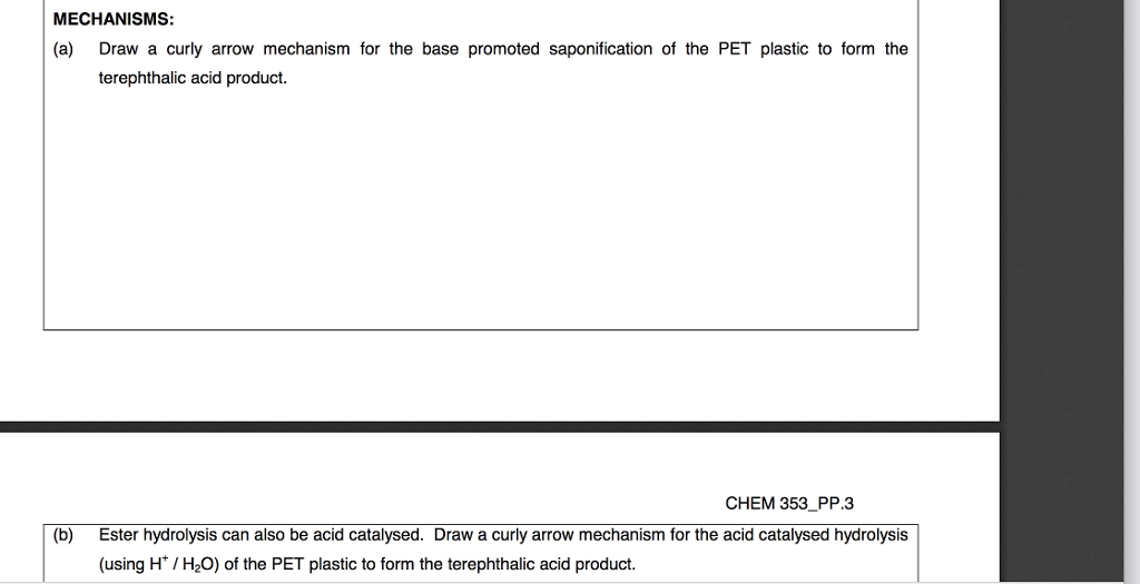Solved A. POLYESTERS Polyesters are examples of condensation | Chegg.com
