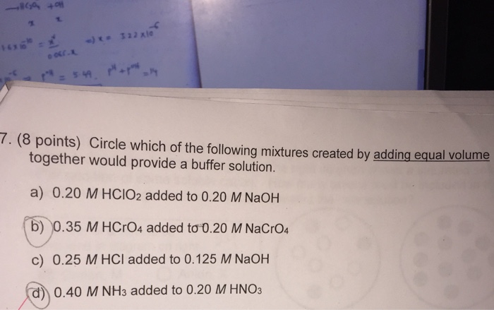 Solved Circle which of the following mixtures creatures by | Chegg.com