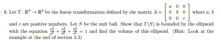 Solved Let T: R^3 rightarrow R^3 be the linear | Chegg.com