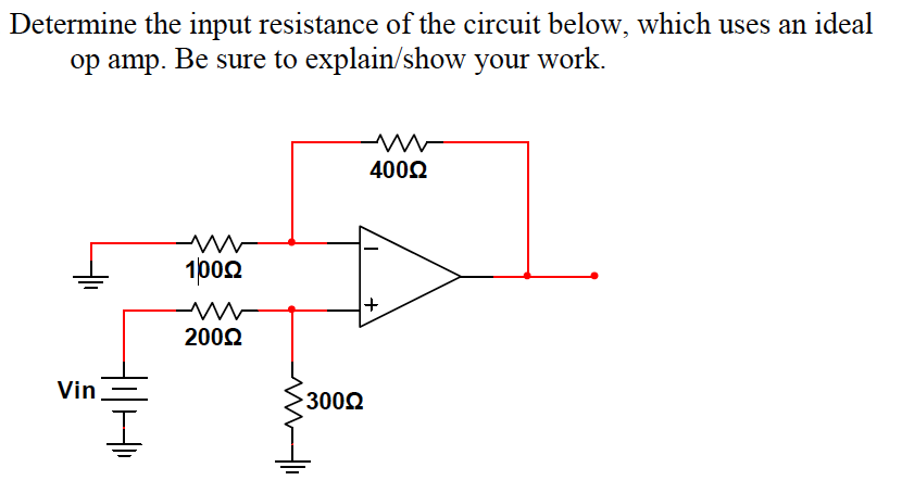 Solved Determine the input resistance of the circuit below, | Chegg.com