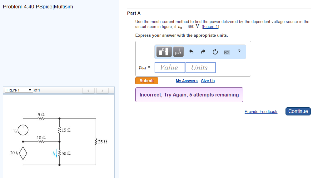 Solved Use the mesh-current method to find the power | Chegg.com