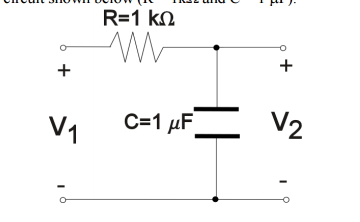 Solved For the series RC circuit shown below (R = 1k and C = | Chegg.com