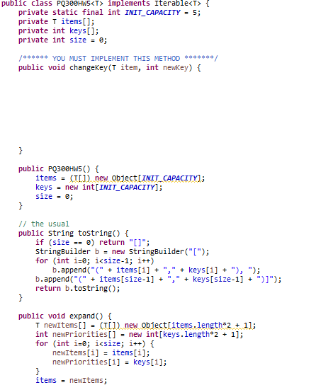 Solved Need help wiht the changeKey() method. Posted it | Chegg.com