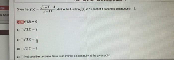 Solved Given that f(x) = squareroot x + 1 - 4/x - 15, define | Chegg.com