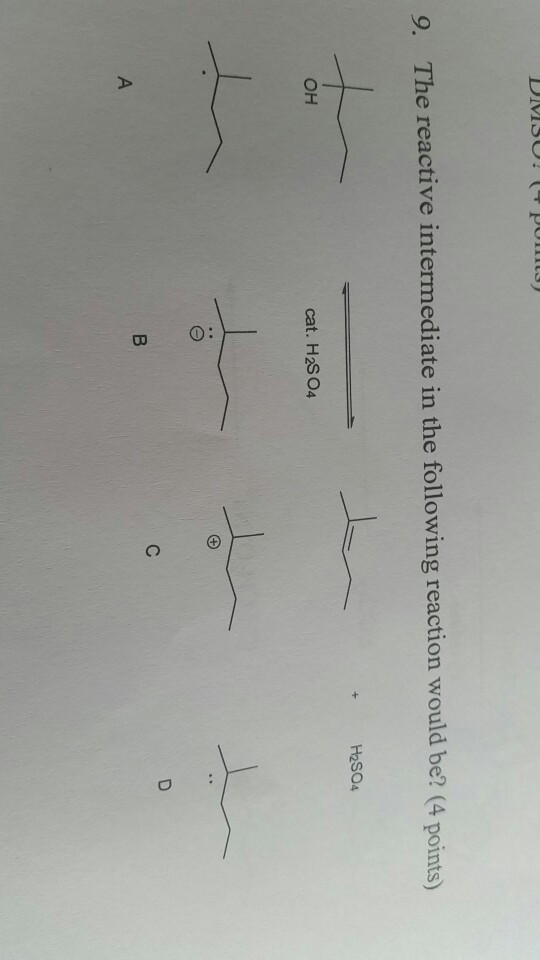 Solved · The reactive intermediate in the following reaction | Chegg.com