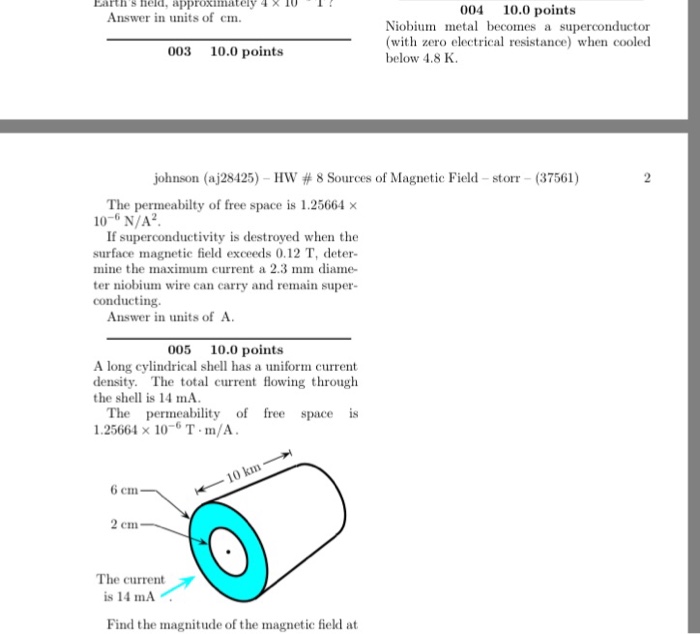 Solved Niobium metal becomes a superconductor (with zero | Chegg.com