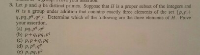 Solved 3. Let p and q be distinct primes. Suppose that H is | Chegg.com