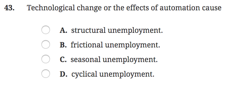 Solved 43. Technological change or the effects of automation | Chegg.com