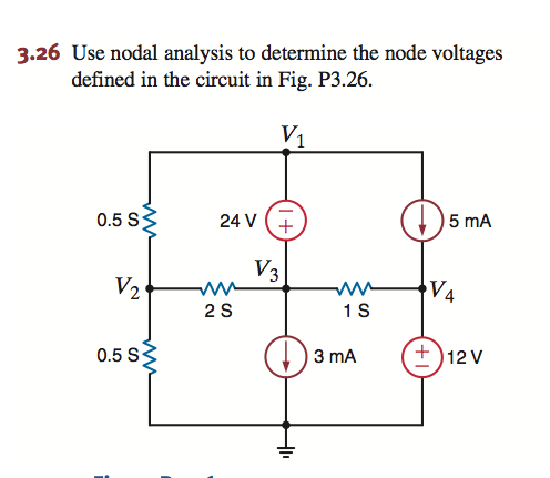 Solved Use nodal analysis to determine the node voltages | Chegg.com