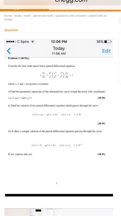 Solved home/study/math/advanced math/questions and | Chegg.com