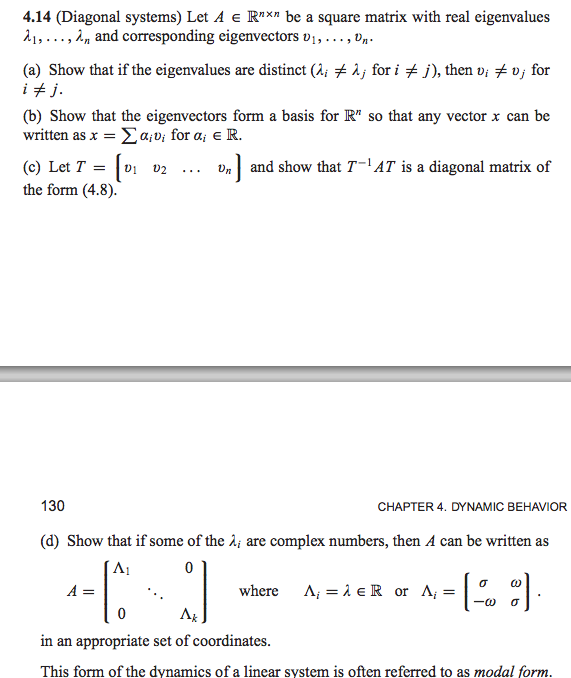 (Diagonal systems) Let A Rn times n be a square | Chegg.com