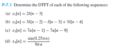 Solved Determine the DTFT of each of the following | Chegg.com