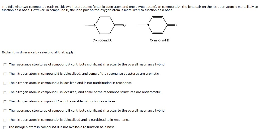 Solved The following two compounds each exhibit two | Chegg.com