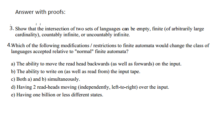 Solved Show that the intersection of two sets of languages | Chegg.com