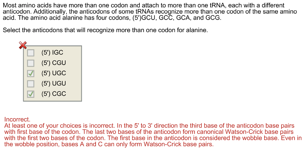 Solved Most amino acids have more than one codon and attach | Chegg.com