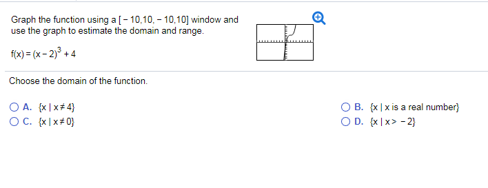 Solved Graph the function using a 10,10, 10,10 window and | Chegg.com