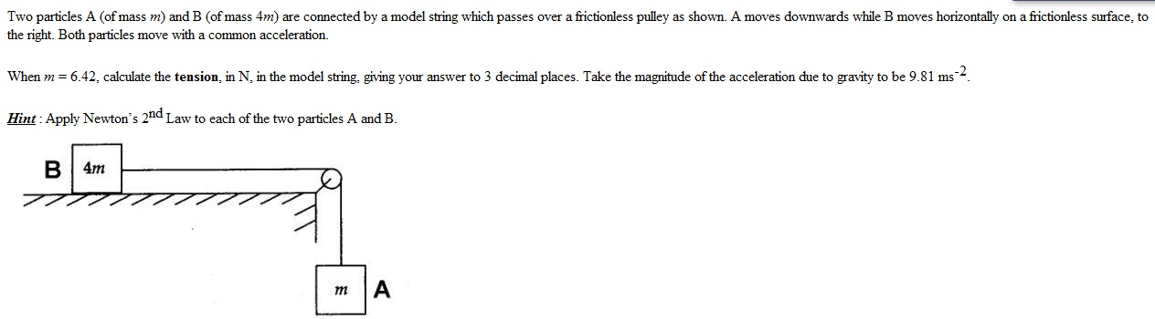 Solved Two particles A (of mass m) and B (of mass 4m) are | Chegg.com