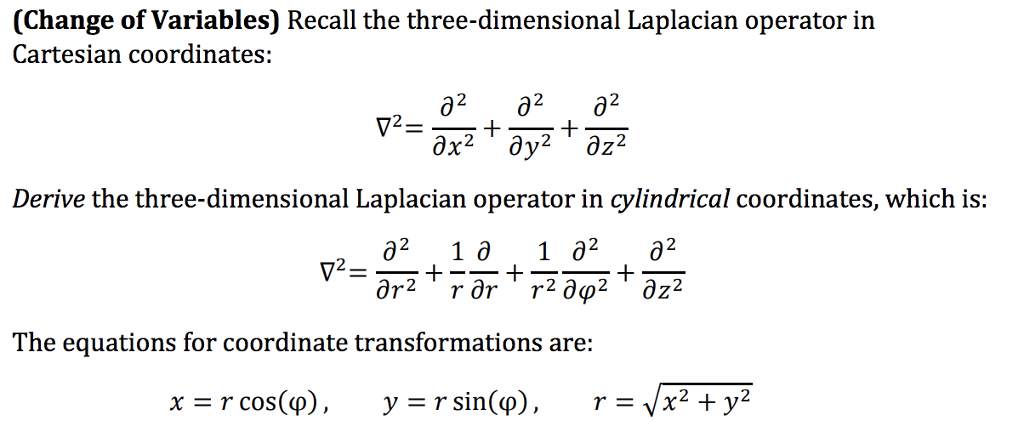 Solved (Change of Variables) Recall the three-dimensional | Chegg.com