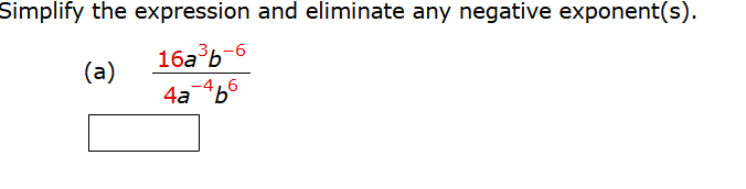 Solved Simplify the expression and eliminate any negative | Chegg.com