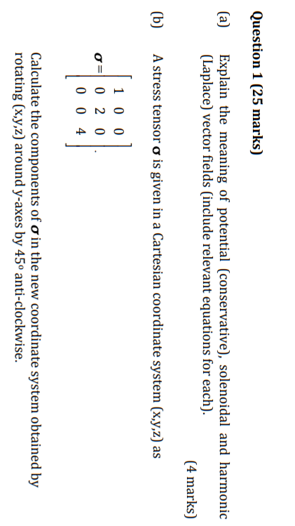Solved Question 1 (25 marks) (a) Explain the meaning of | Chegg.com