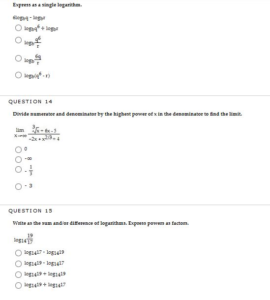Solved Express as a single logarithm. 6log_bq - log_bI | Chegg.com