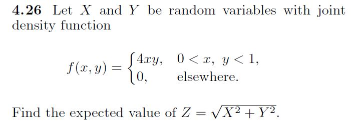 Solved 4 26 Let X And Y Be Random Variables With Joint
