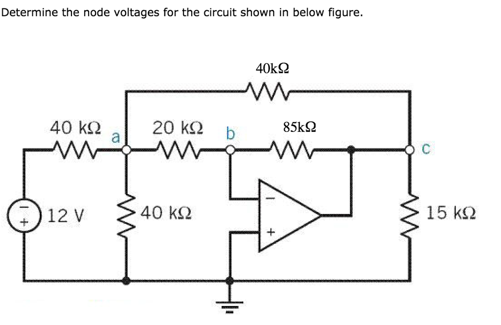 Solved Determine the node voltages for the circuit shown in | Chegg.com