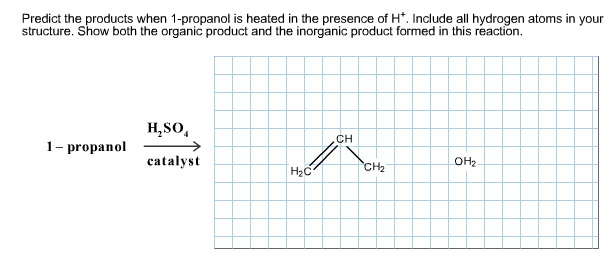 Solved Predict the products when 1-propanol is heated in the | Chegg.com