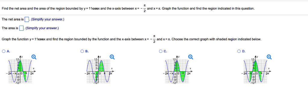 Solved Find the net area and the area of the region bounded | Chegg.com