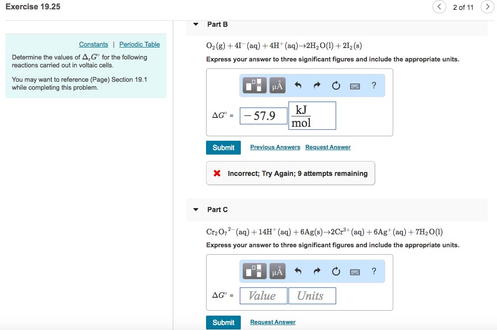 Solved Exercise 19.25 2 of 11 > Part B Constants Periodic | Chegg.com