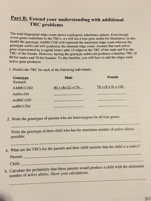 Solved The total fingerprint ridge count shows a polygenic | Chegg.com