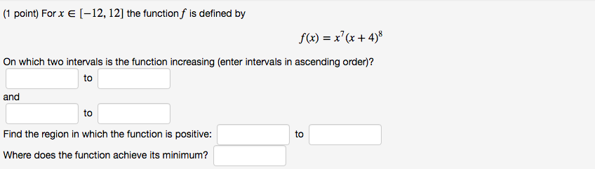 Solved For x element [-12, 12] the function f is defined by | Chegg.com